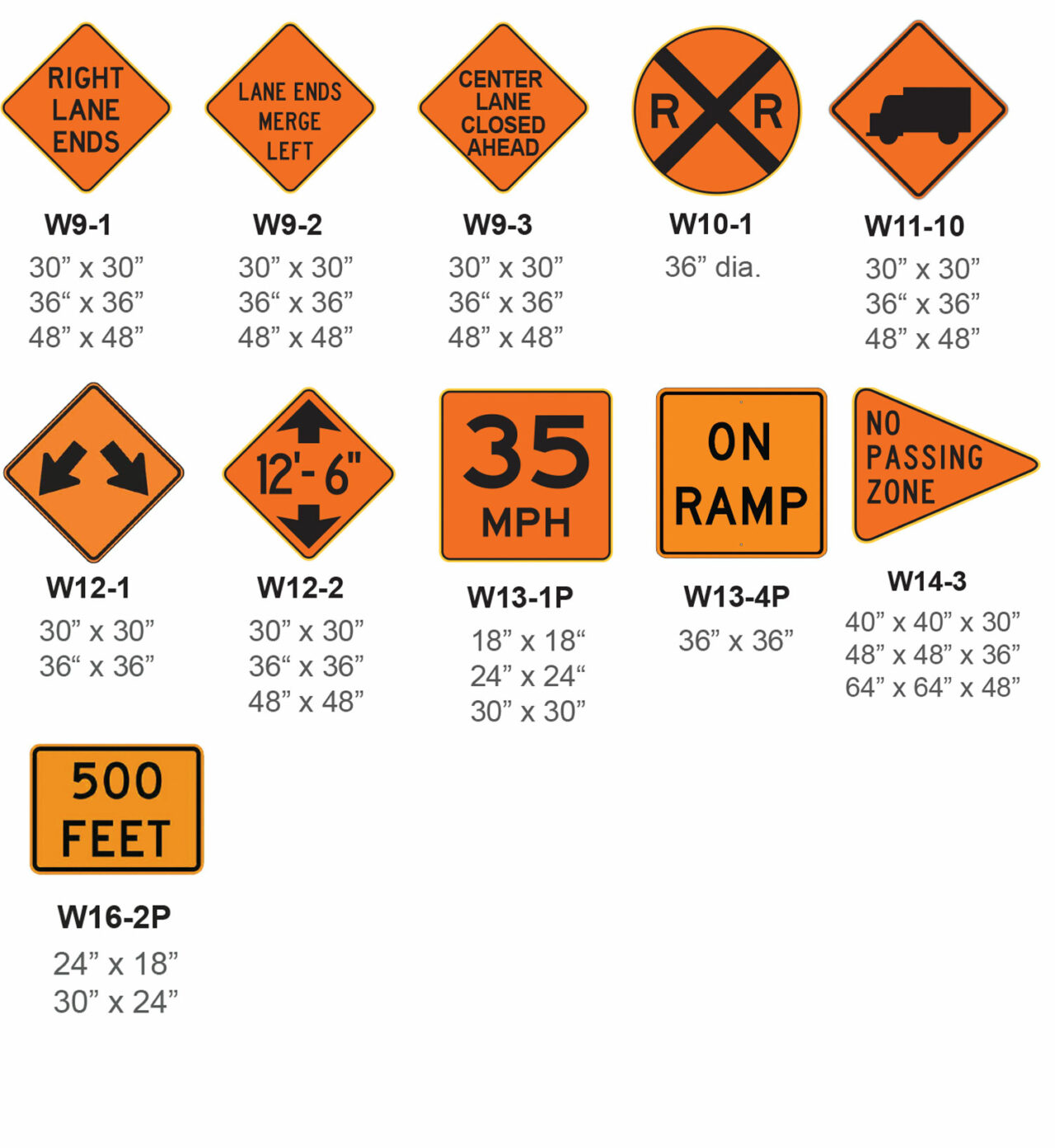 Work Zone Signs - Universal Signs & Accessories