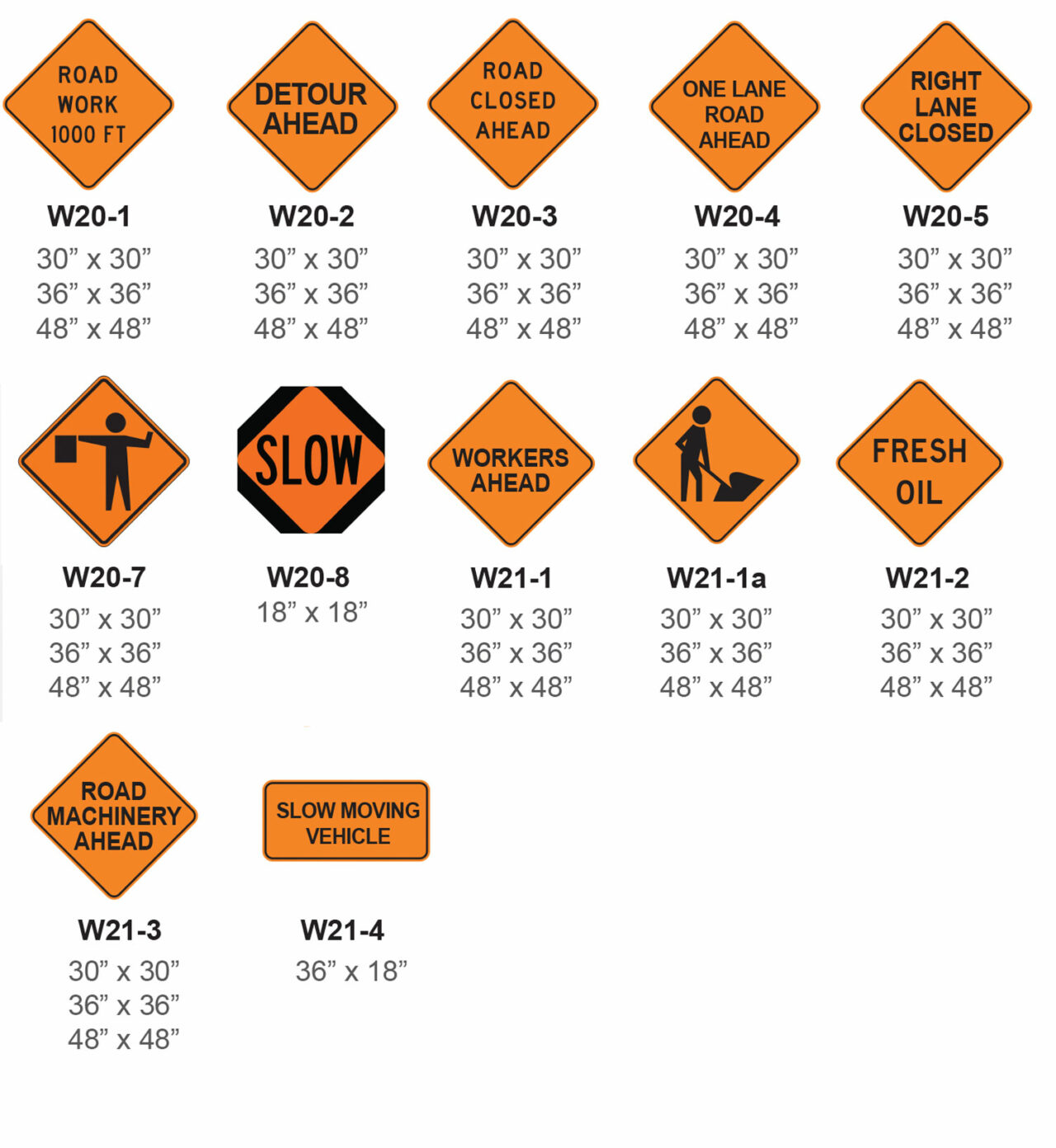 Work Zone Signs - Universal Signs & Accessories