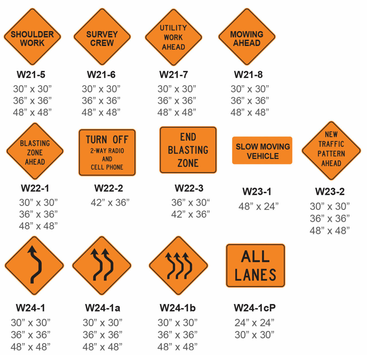 Work Zone Signs - Universal Signs & Accessories