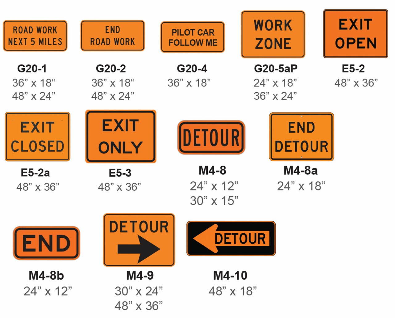 Work Zone Signs - Universal Signs & Accessories