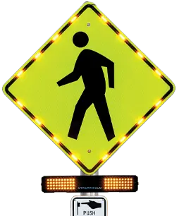 Flashing Pedestrian Crossing Signs - Universal Signs & Accessories